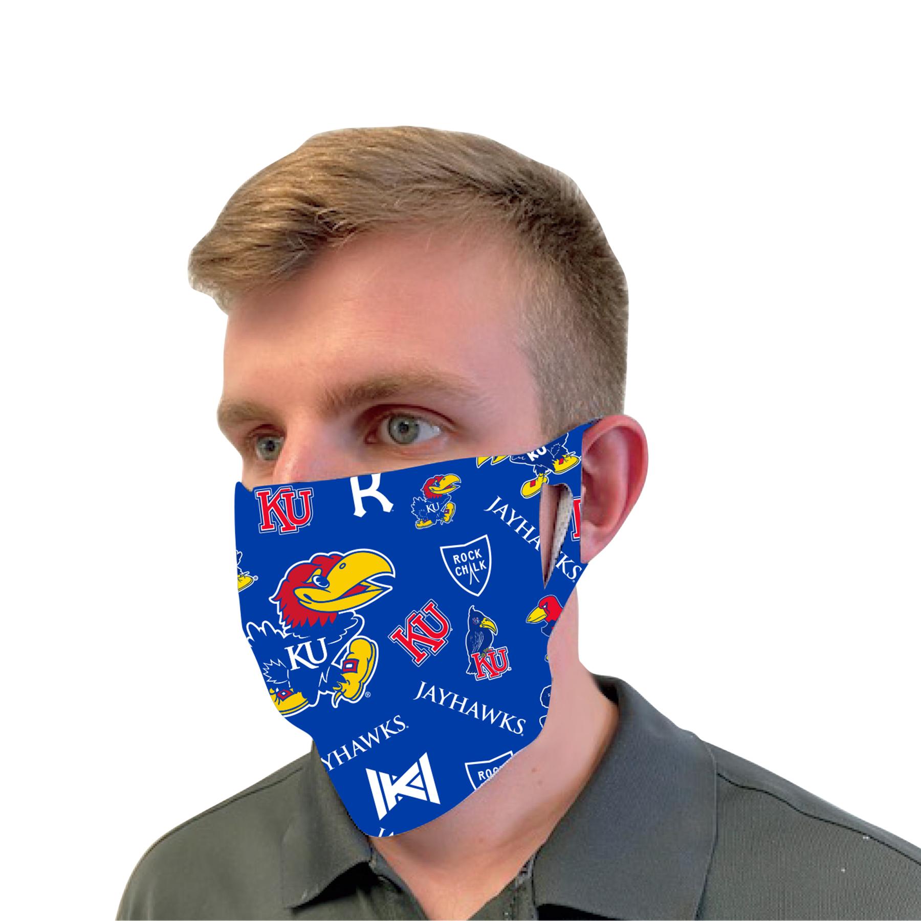 Kansas Jayhawks Vault Logo Face Mask