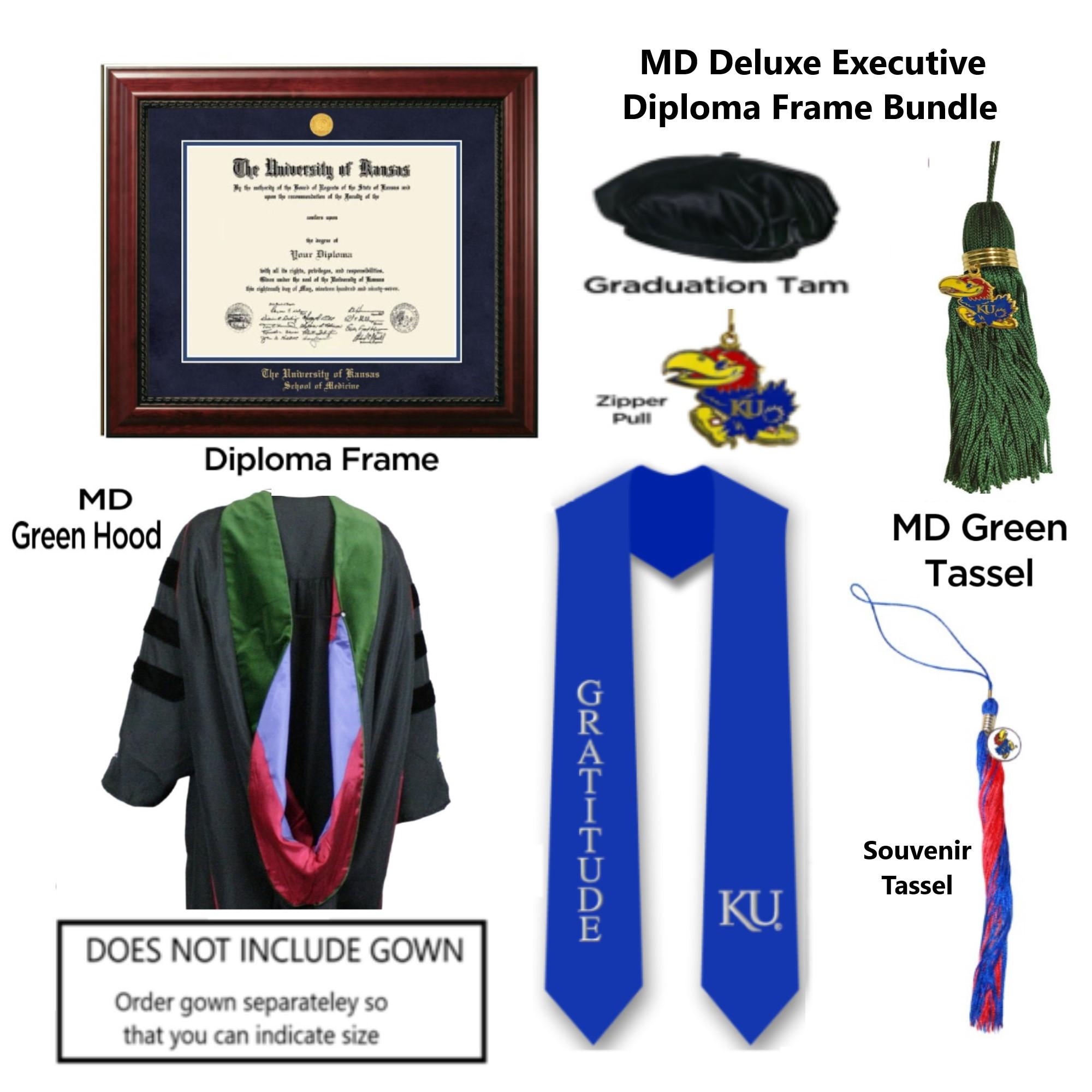 MD Deluxe Executive Diploma Frame Bundle