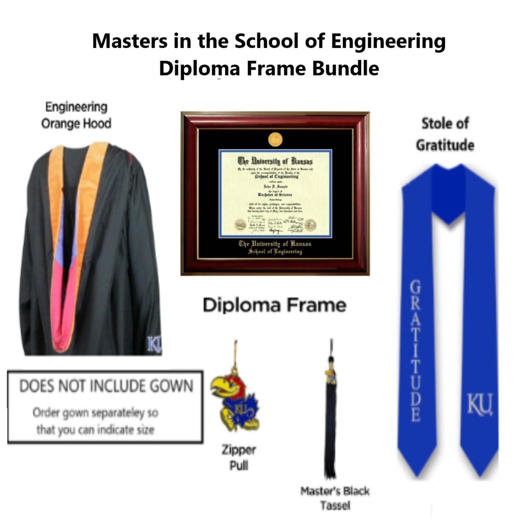 Master's in the School of Engineering Diploma Frame Bundle