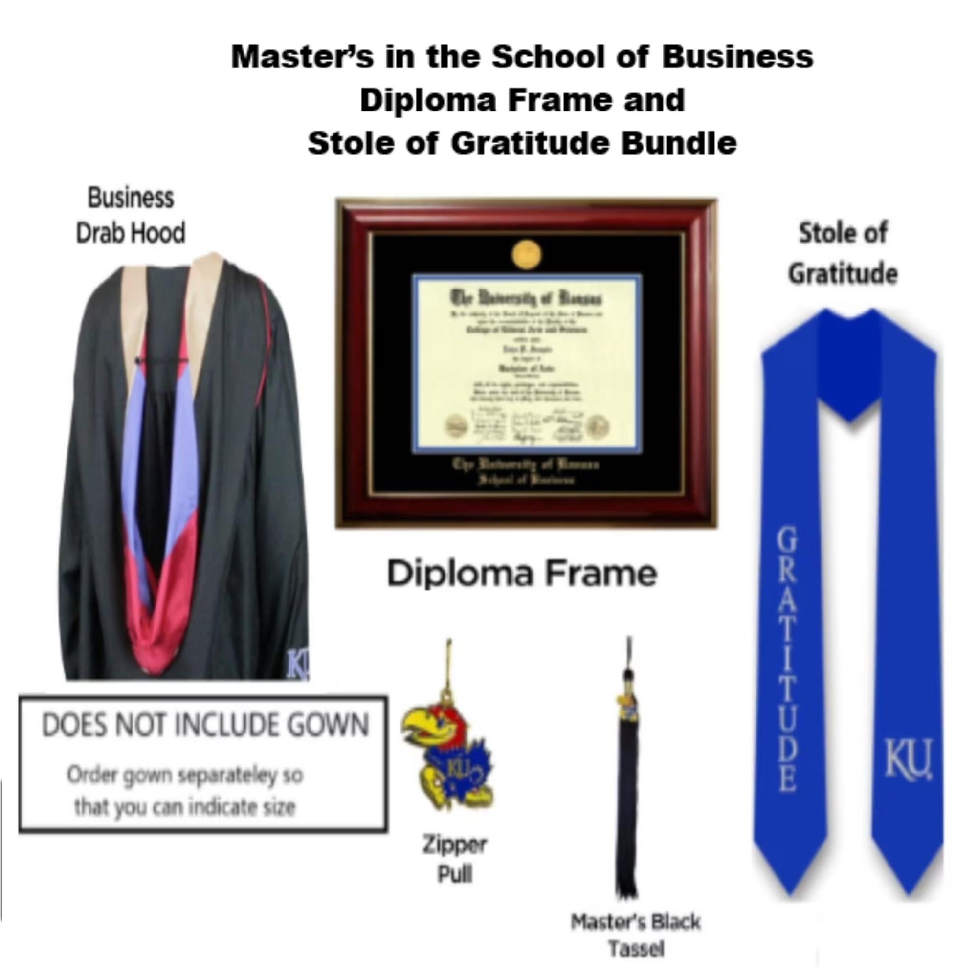 Master's in the School of Business Diploma Frame Bundle