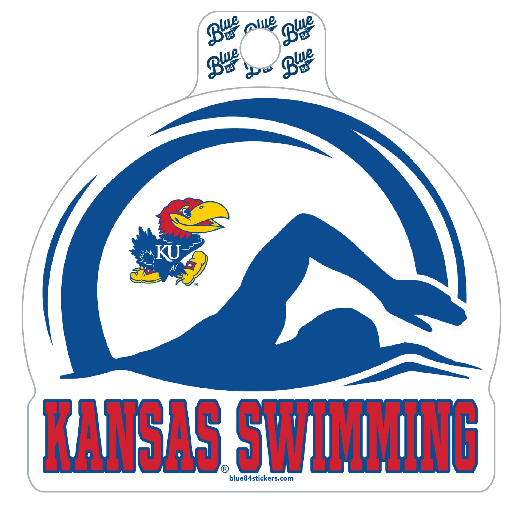 Kansas Swimming Sticker