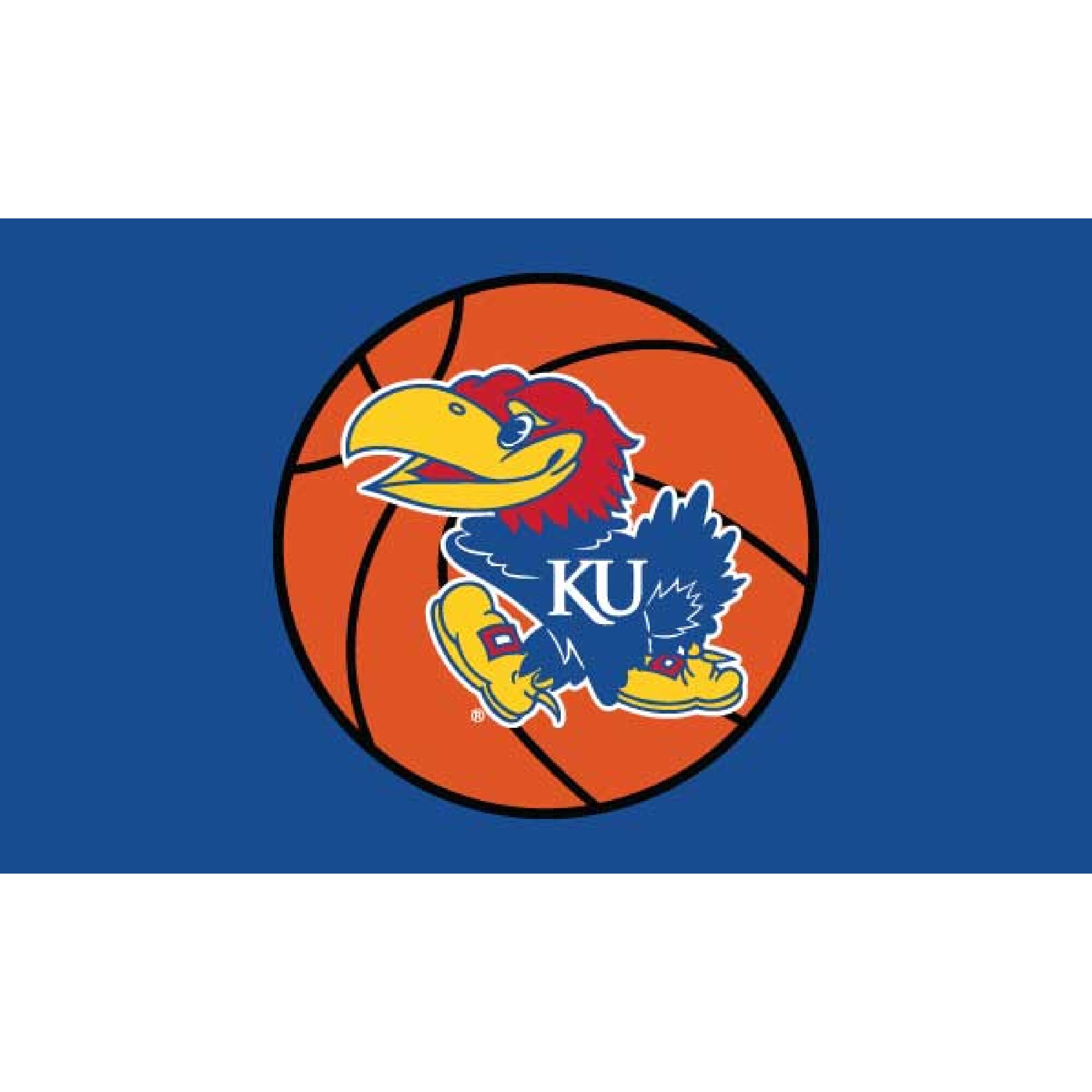Jayhawks Basketball Graphic Flag