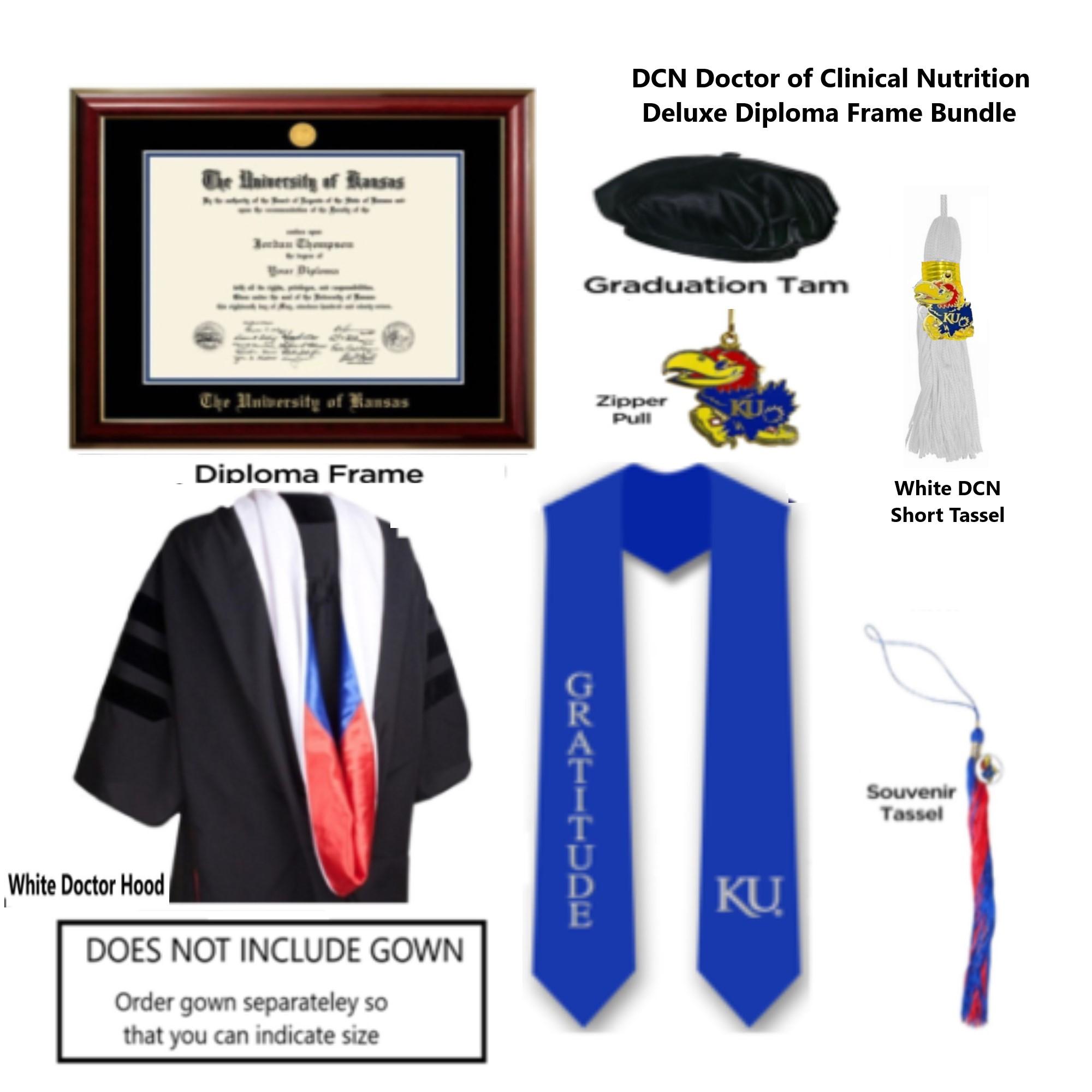 DCN Dr. of Clinical Nutrition Deluxe Diploma Frame Bundle