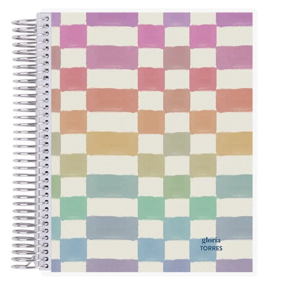 Erin Condren 7"x9" Coiled Notebook Spiral College Ruled - Watercolor ...