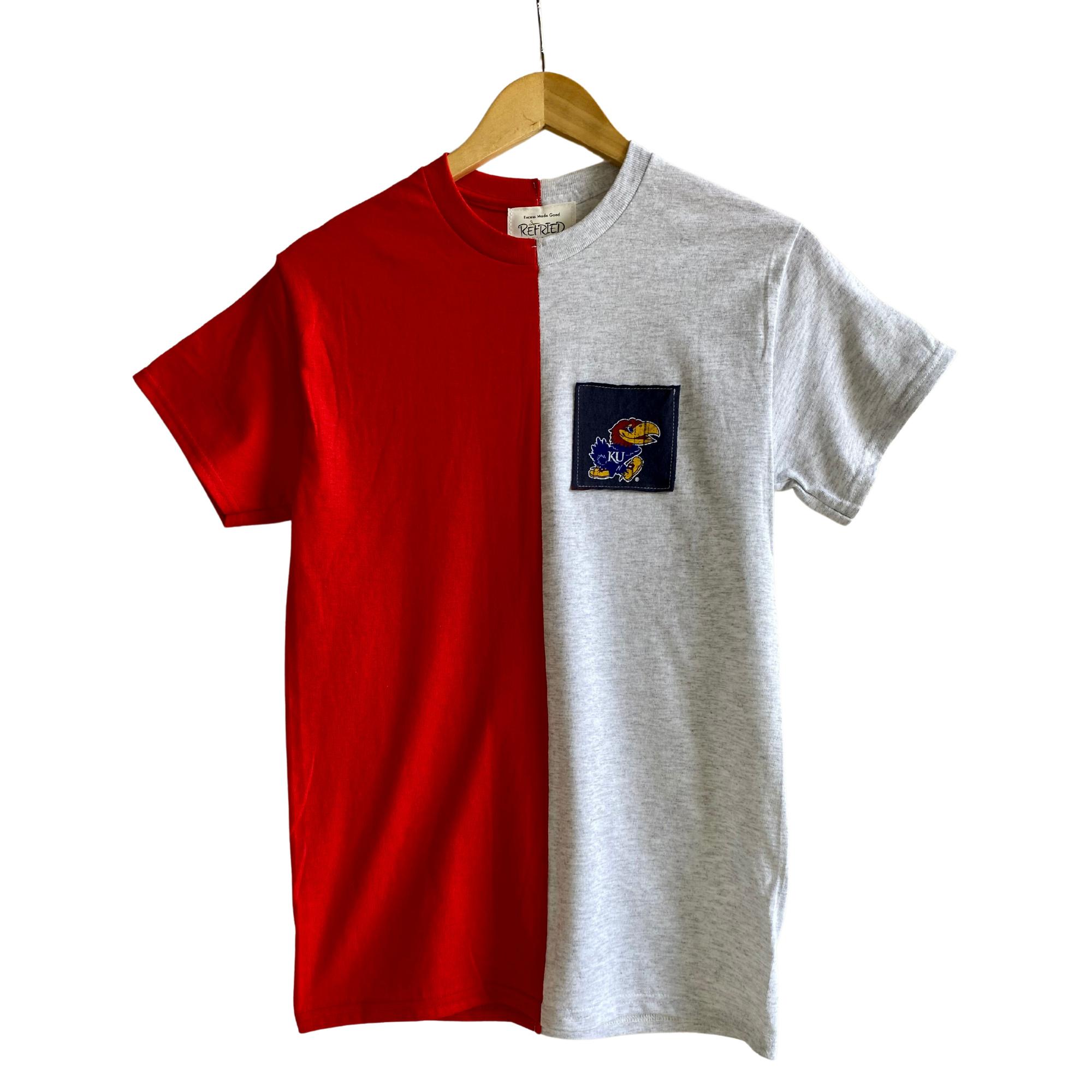 Upcycled Adult Split Center T-Shirt