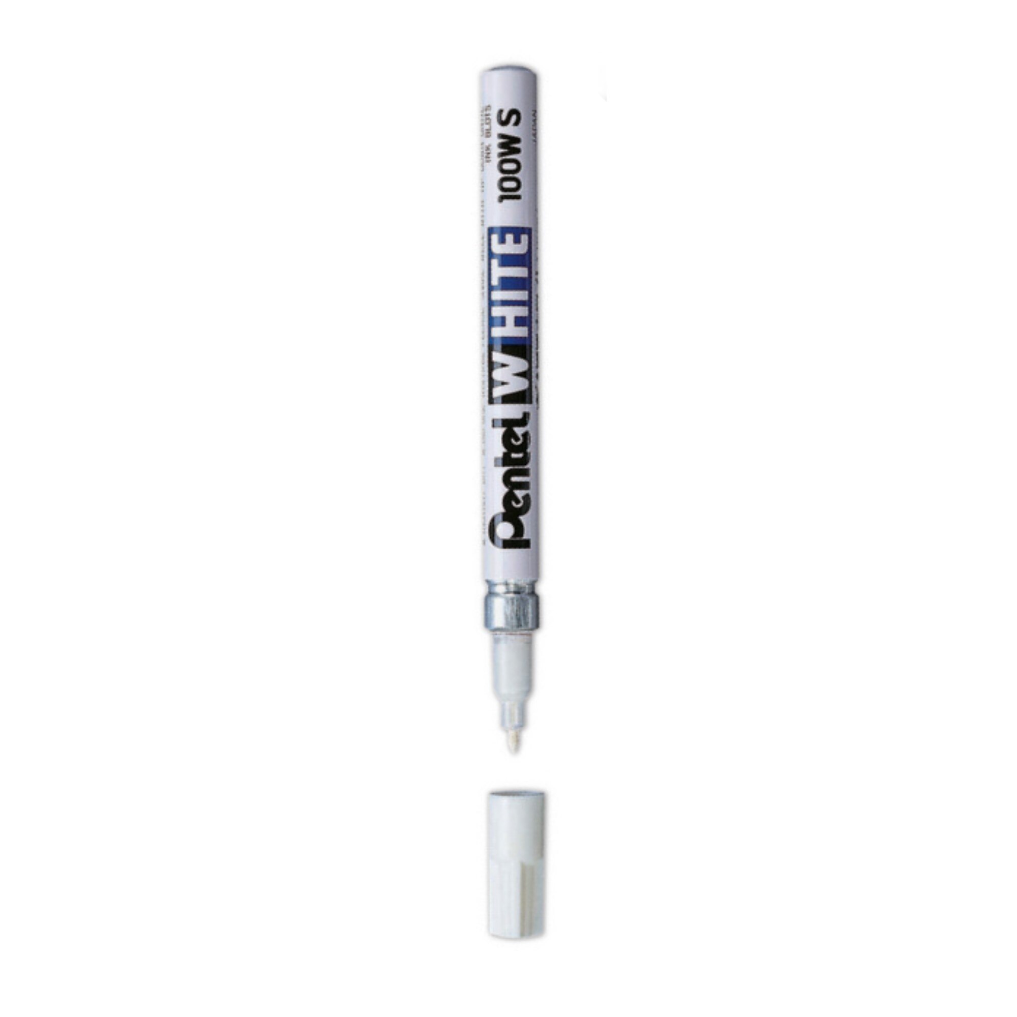 Pentel WHITE Marker Permanent Ink Broad Point