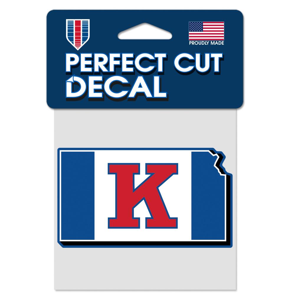 KU Kansas Flag Cut Decal