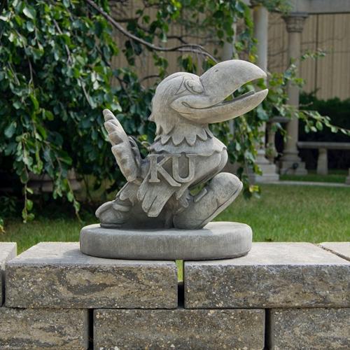 Vintage Jayhawk Cast Stone Statue - Drop Ship
