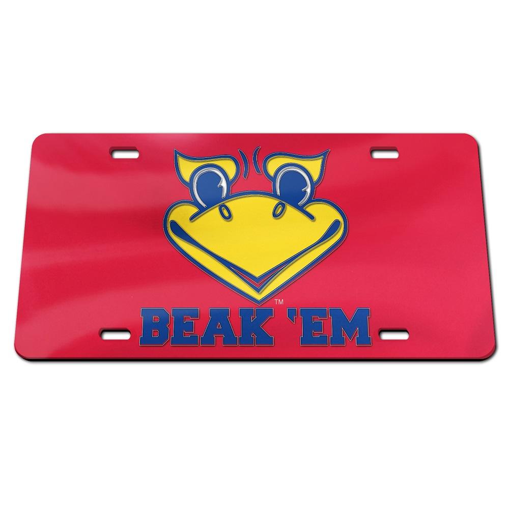 Beak 'Em Red License Plate